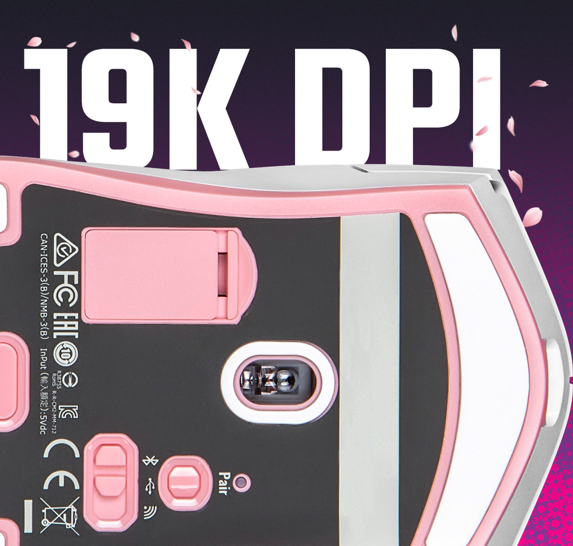 Cooler Master MM712 RGB Sakura Edition Wireless Gaming Mouse MM-712 ...