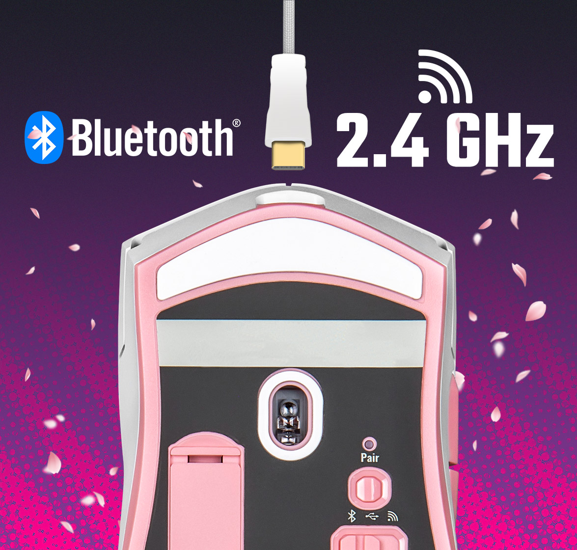 Cooler Master MM712 RGB Sakura Edition Wireless Gaming Mouse MM-712 ...