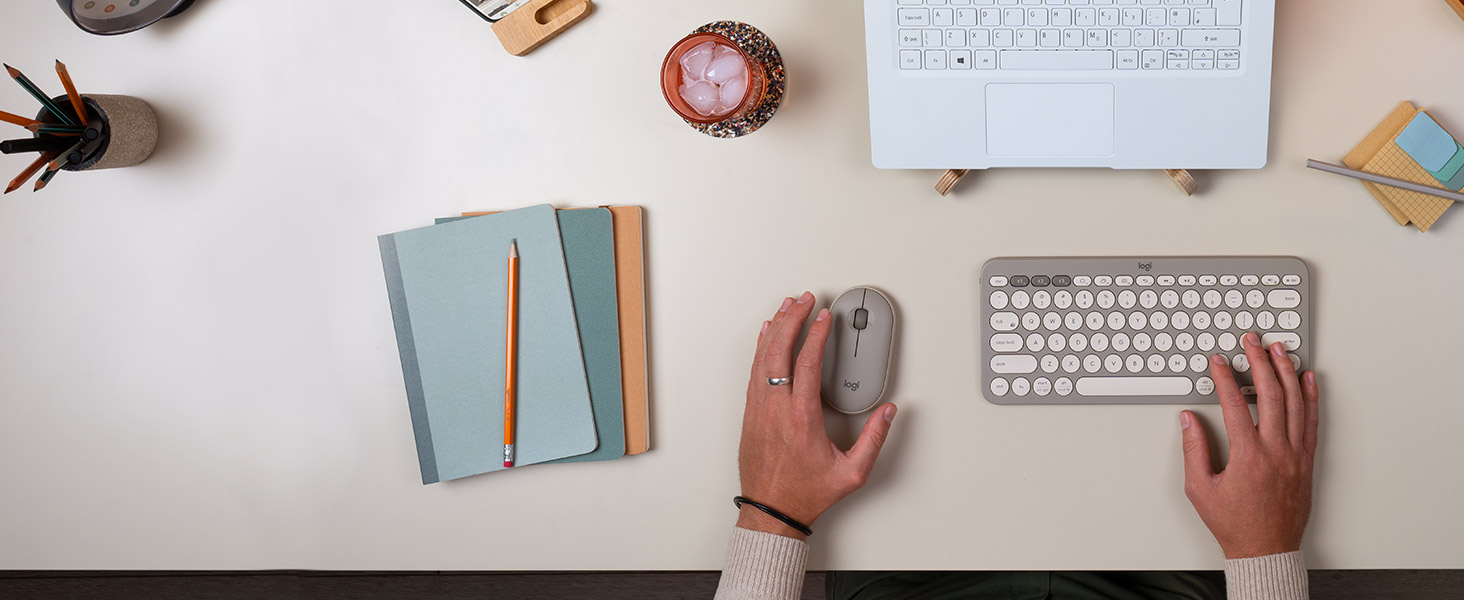 Logitech K380 Wireless Multi-Device Bluetooth Keyboard 920-011145 Sand ...